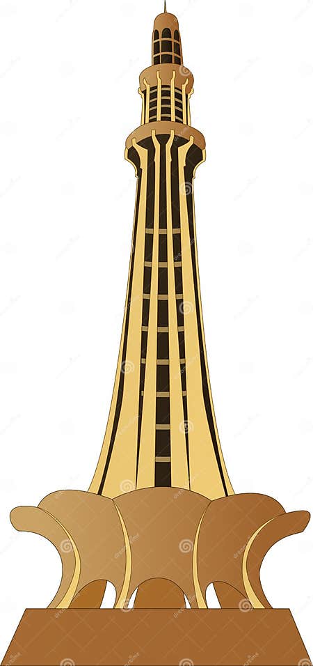 Illustration of Minar-e-Pakistan Stock Vector - Illustration of outline ...