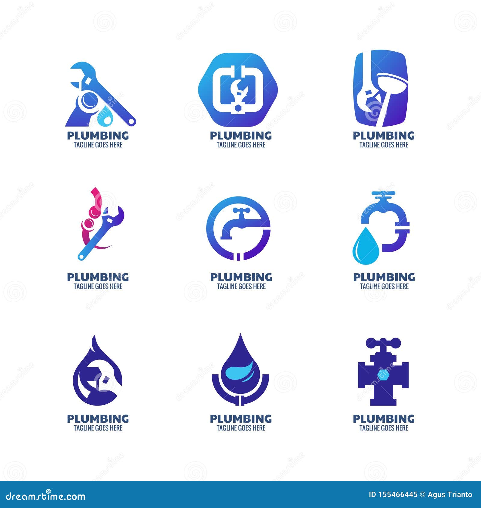 Modern Plumbing Logo Template for Plumbing Service and Company Stock ...