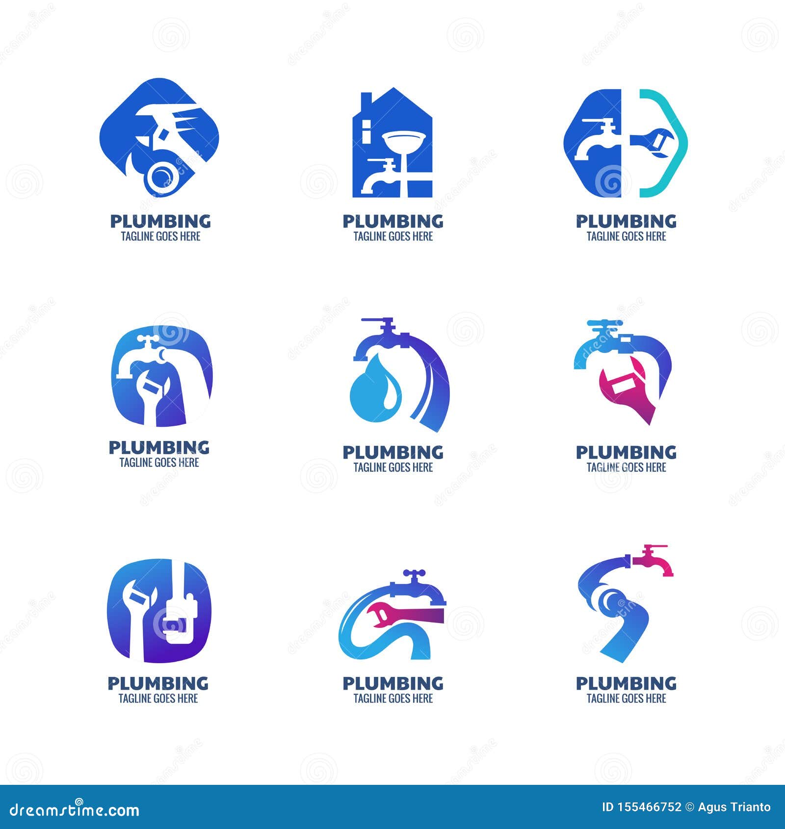 Modern Plumbing Logo Template for Plumbing Service and Company Stock ...