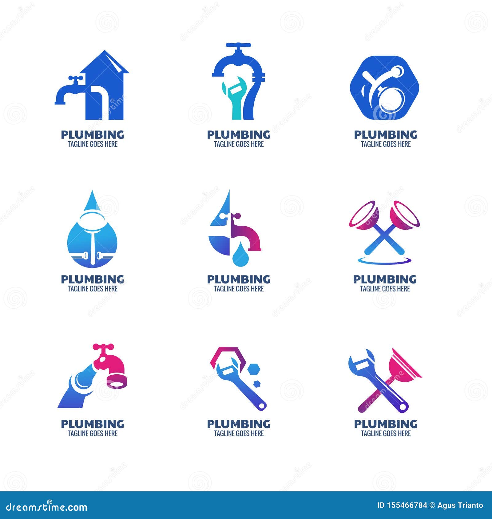 Modern Plumbing Logo Template for Plumbing Service and Company Stock ...