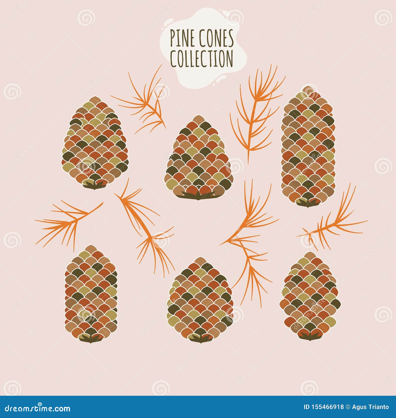 Pine Cone Collection of Christmas Tree Branches with Pine Cones and ...