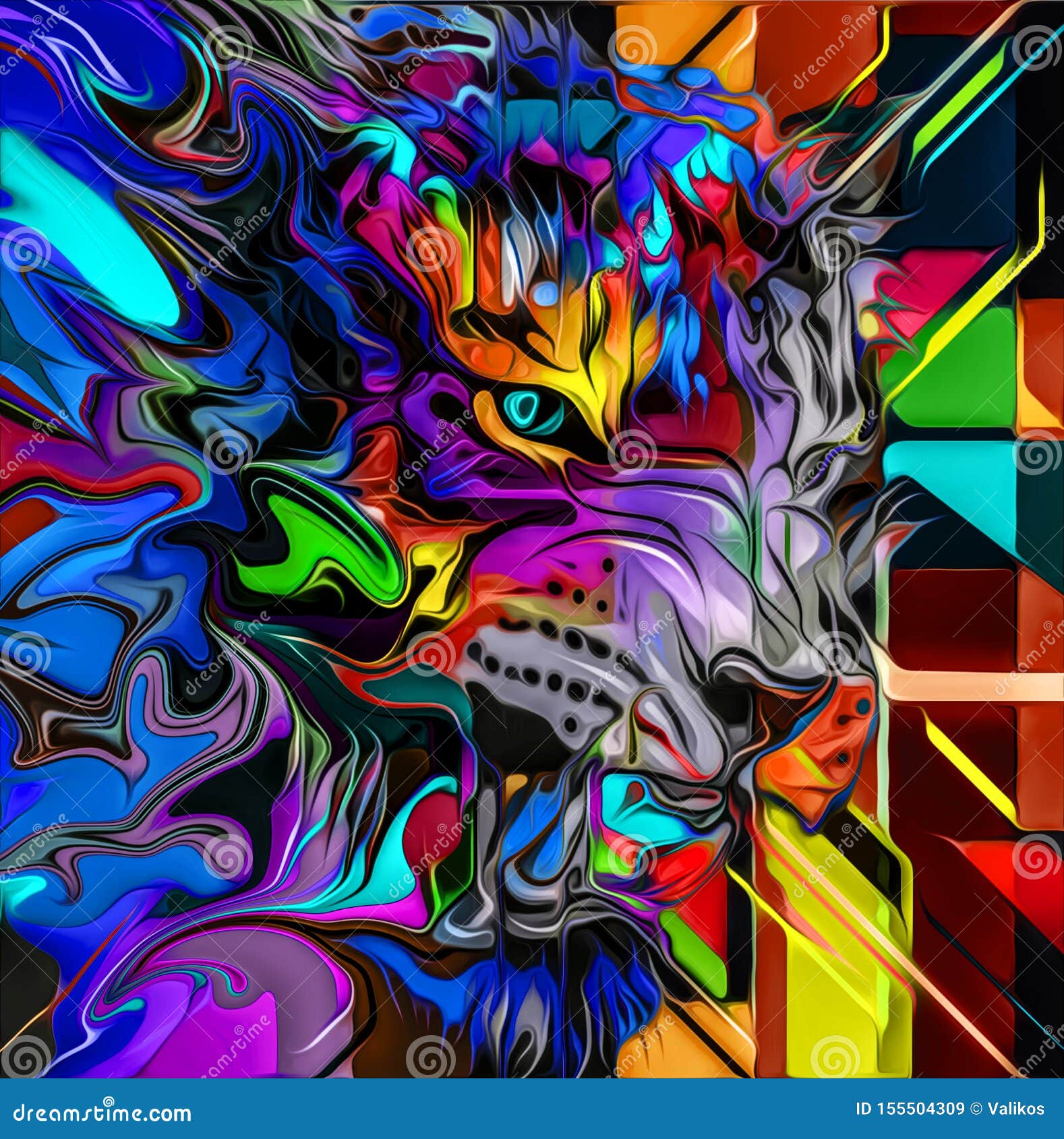 Abstract Tiger Pattern for Graphic Design Stock Illustration ...