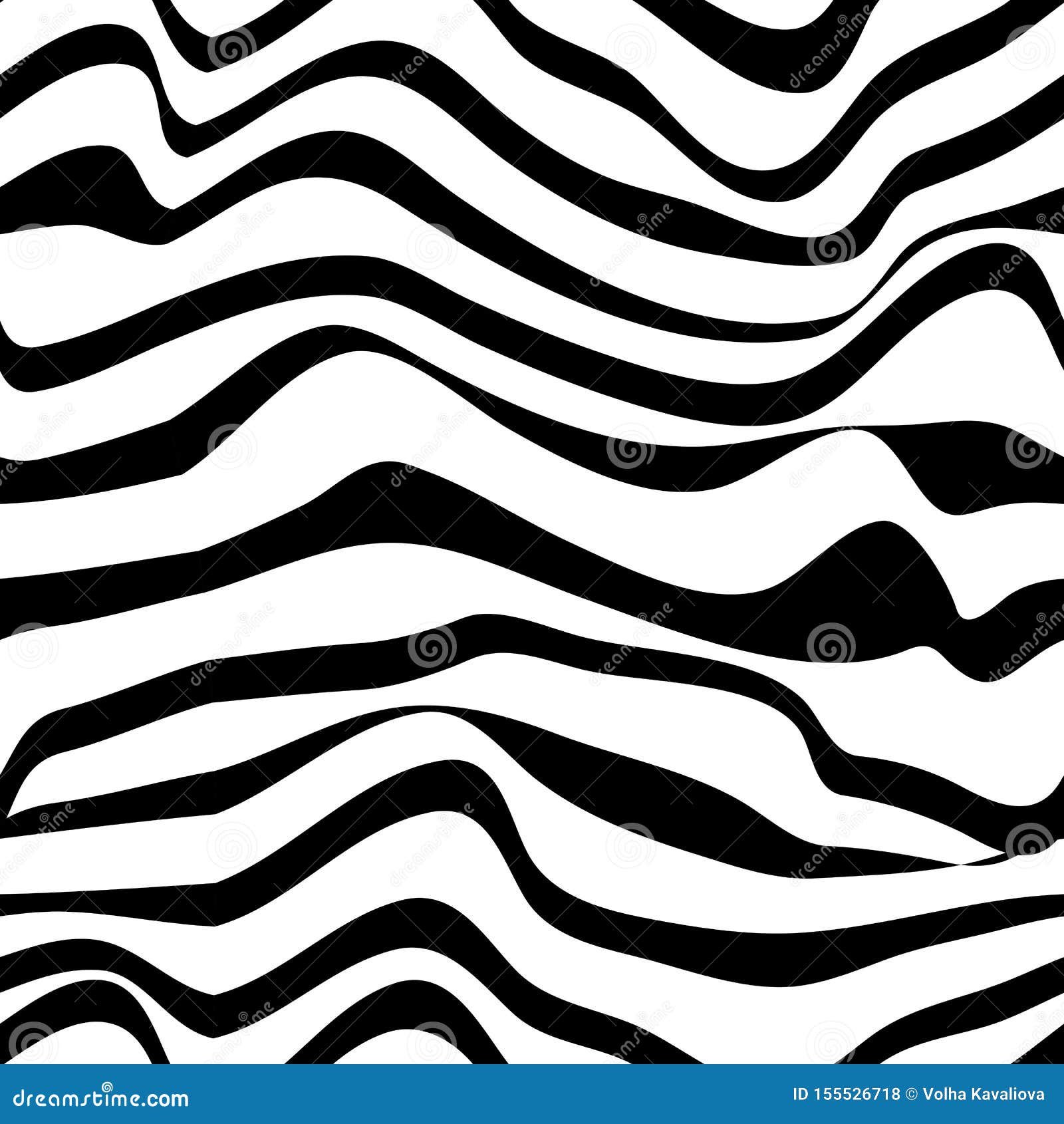 Pattern wavy zebra lines stock vector. Illustration of horizontally ...