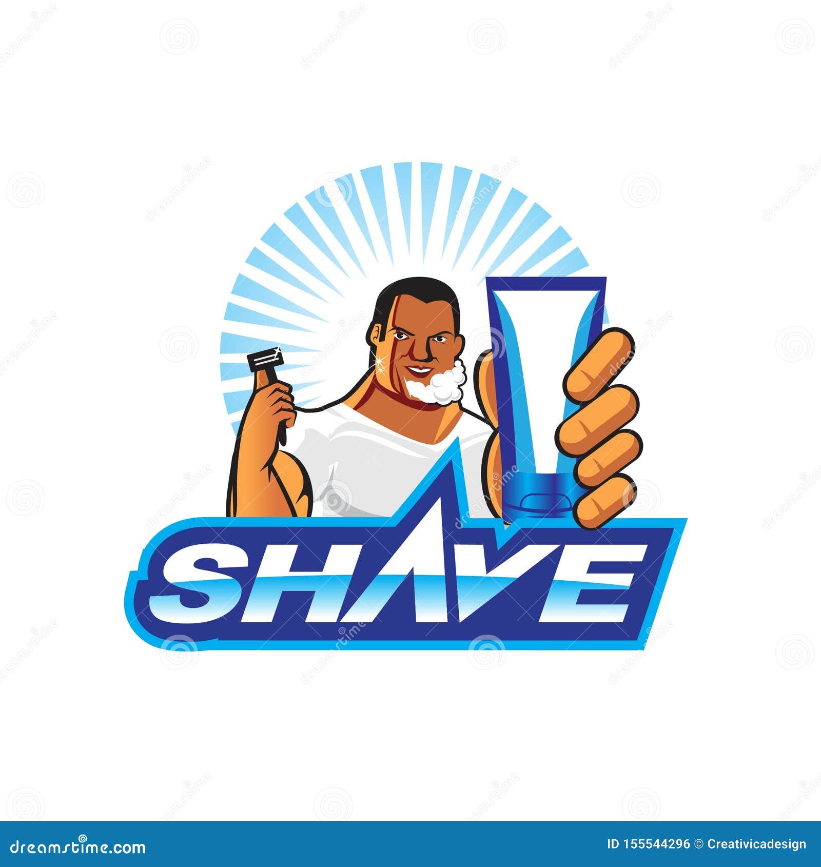 Man Shaving, Advertisement Vector Illustration Stock Vector ...