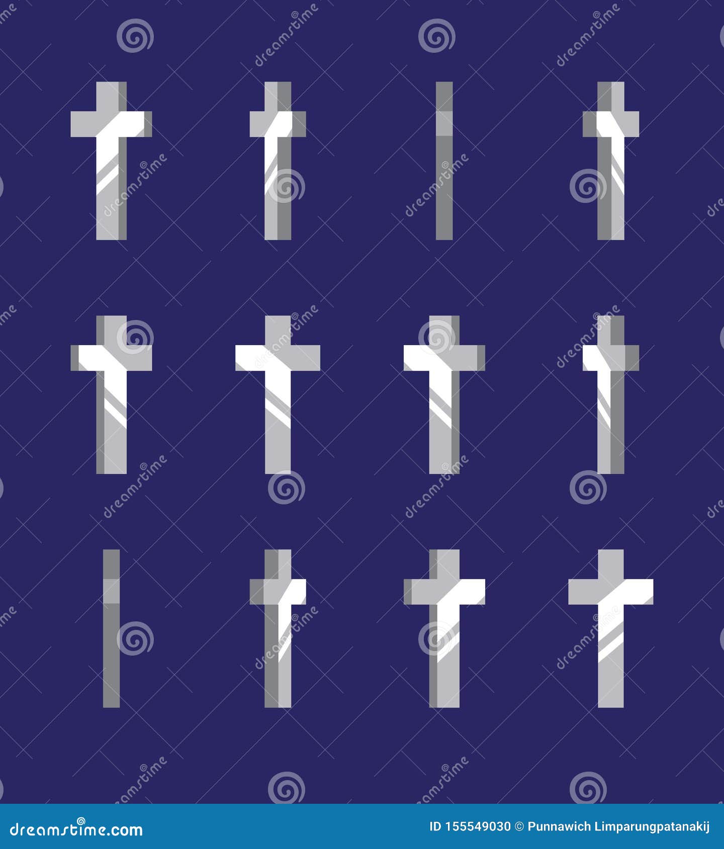 Cross Spinning Animation Vector Illustration Stock Vector ...