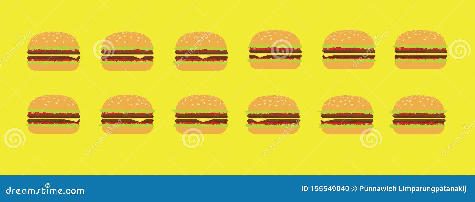 Hamburger Spining Animation Vector Illustration Stock Vector ...