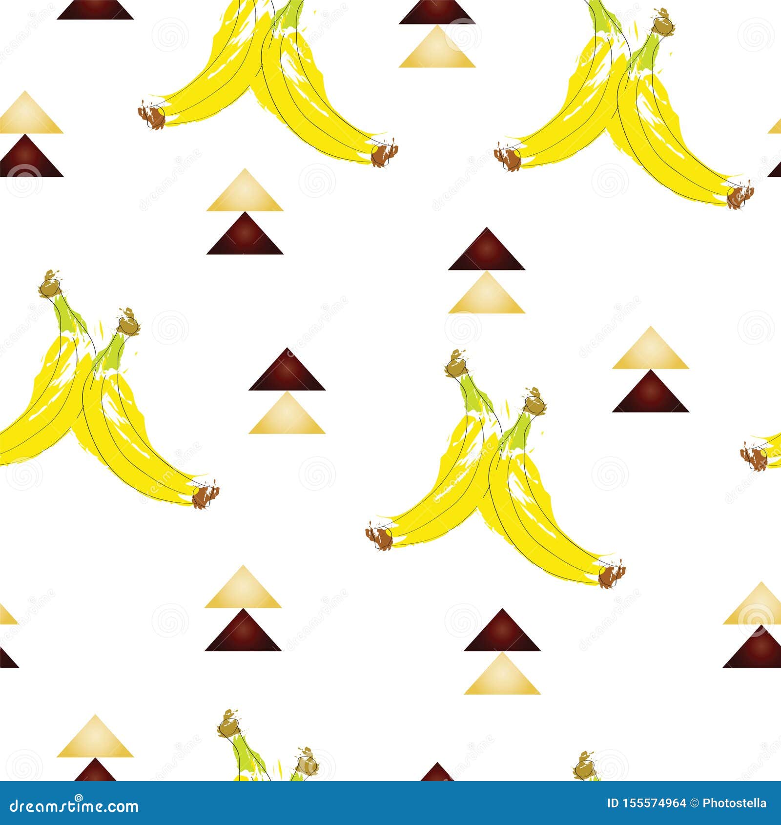 Brown Triangles Wallpaper With Grudge Texture Vector Illustration ...