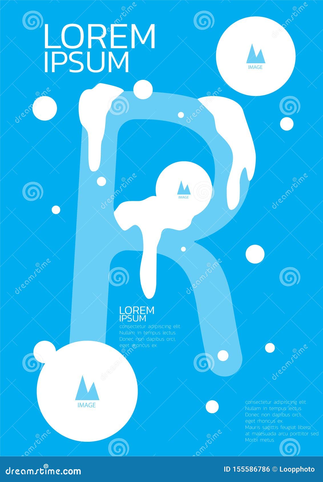 R Template Letter. Space Photo and Text Stock Vector - Illustration of ...