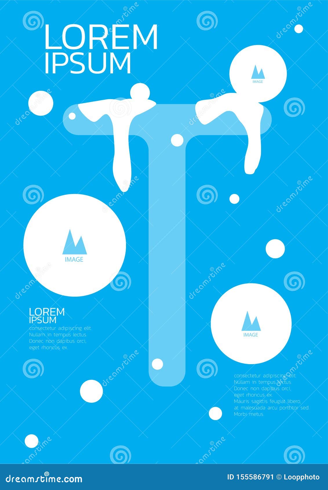 T Template Letter. Space Photo and Text Stock Vector - Illustration of ...