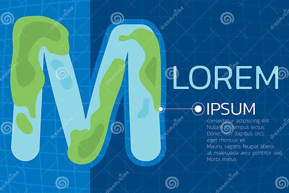 M Letter Label. Space Photo and Text. Stock Vector - Illustration of ...