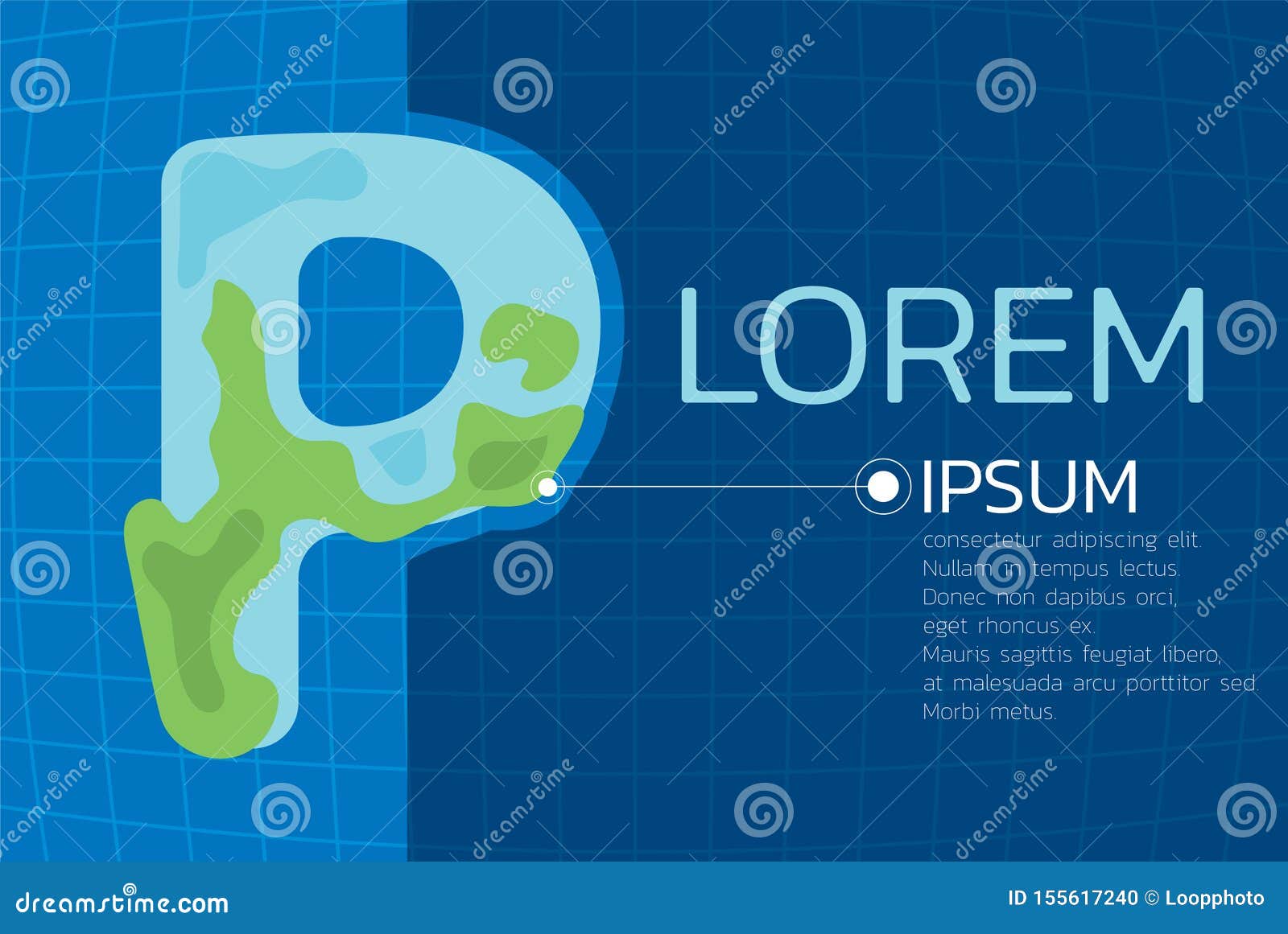P Letter Label. Space Photo and Text. Stock Vector - Illustration of ...
