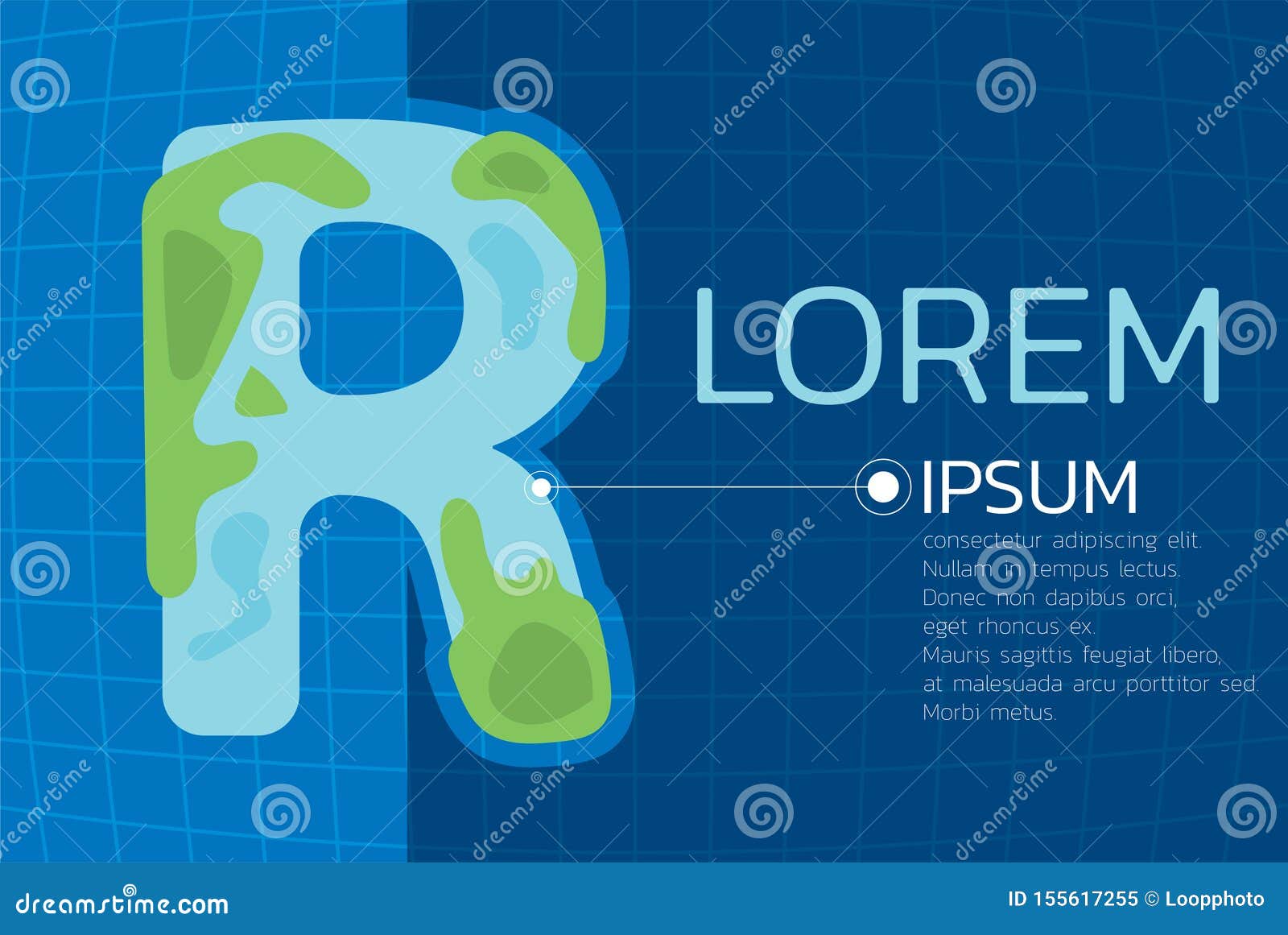 R Letter Label. Space Photo and Text. Stock Vector - Illustration of ...