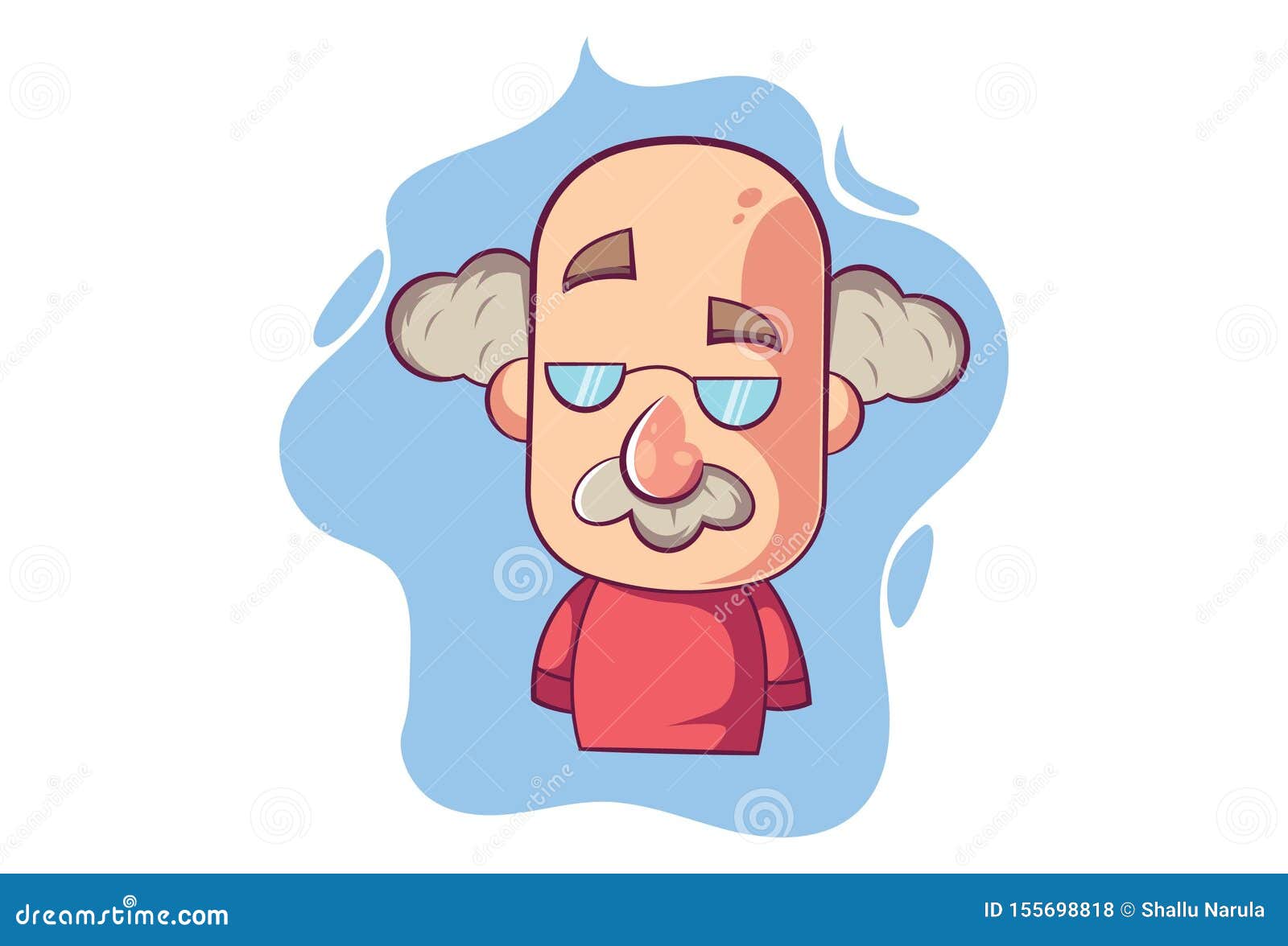 Cartoon Illustration of Old Man Set Stock Vector - Illustration of eyes ...