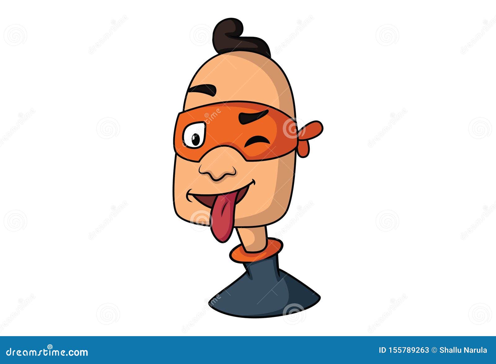 Cartoon Illustration of Mask Man Stock Vector - Illustration of ...