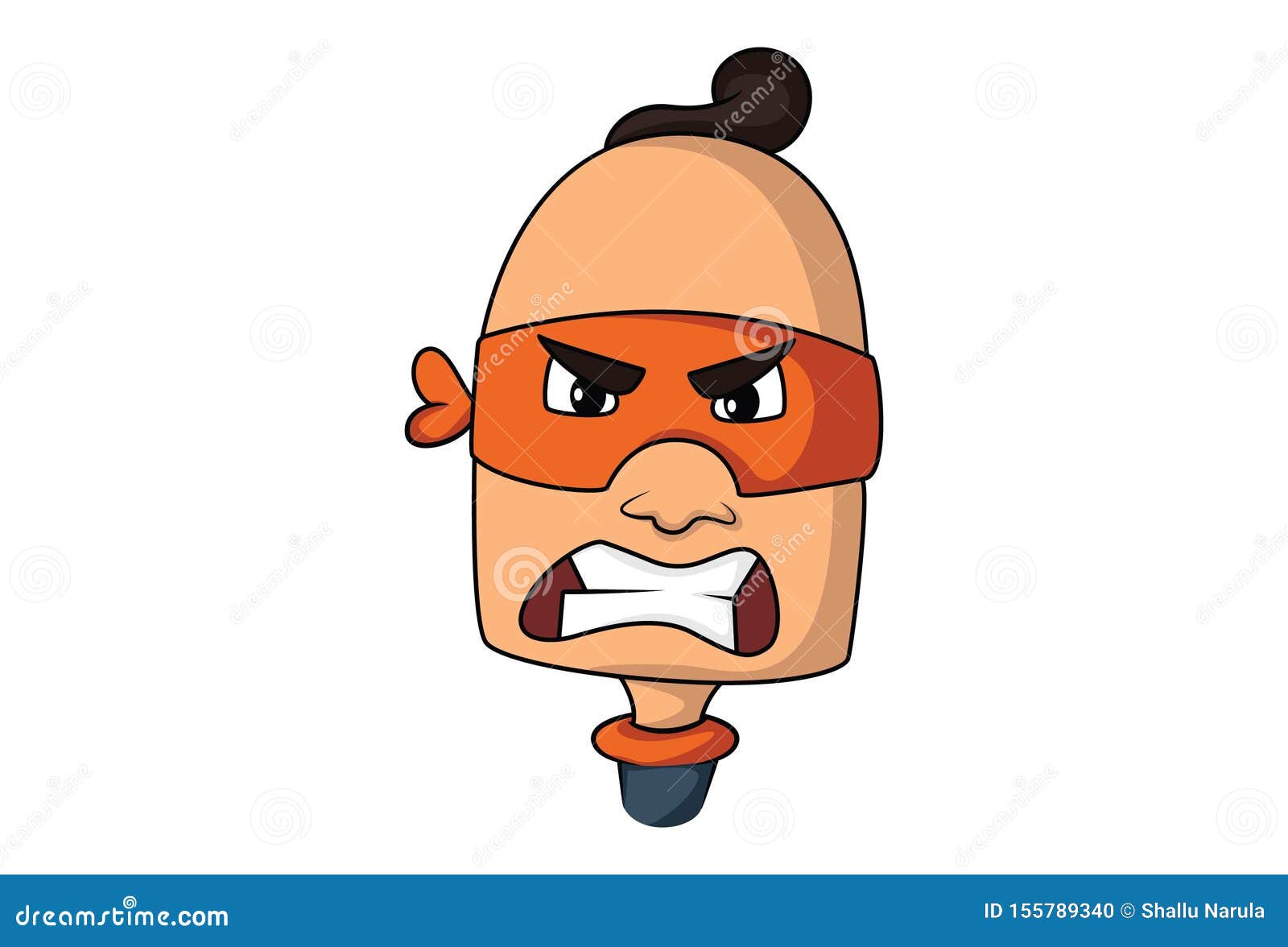 Cartoon Illustration of Mask Man Stock Vector - Illustration of cartoon ...