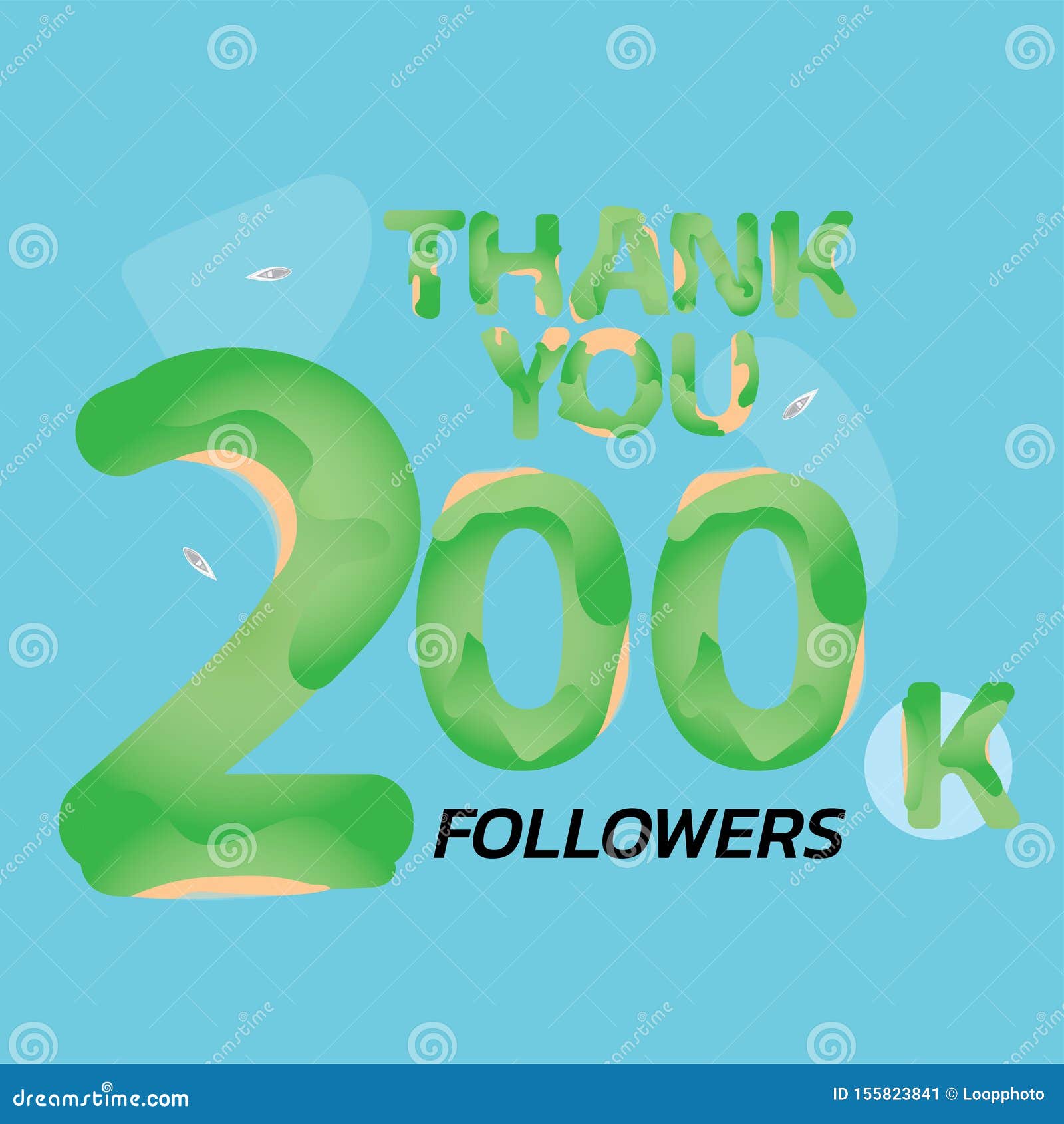 200 Followers Social Media. Stock Vector - Illustration of community ...