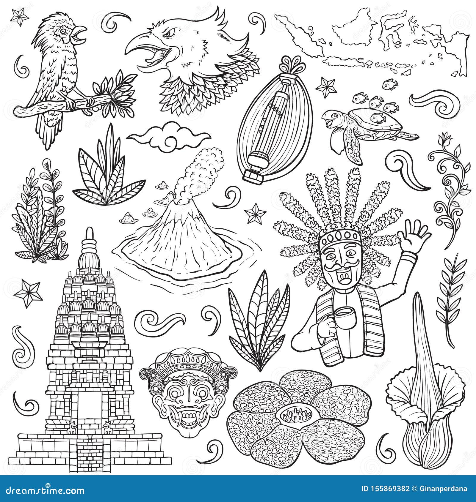 Amazing Indonesia Culture In Garuda Silhouete Vector Illustration ... Amazing Indonesia Culture In Garuda Silhouete Vector Illustration ...