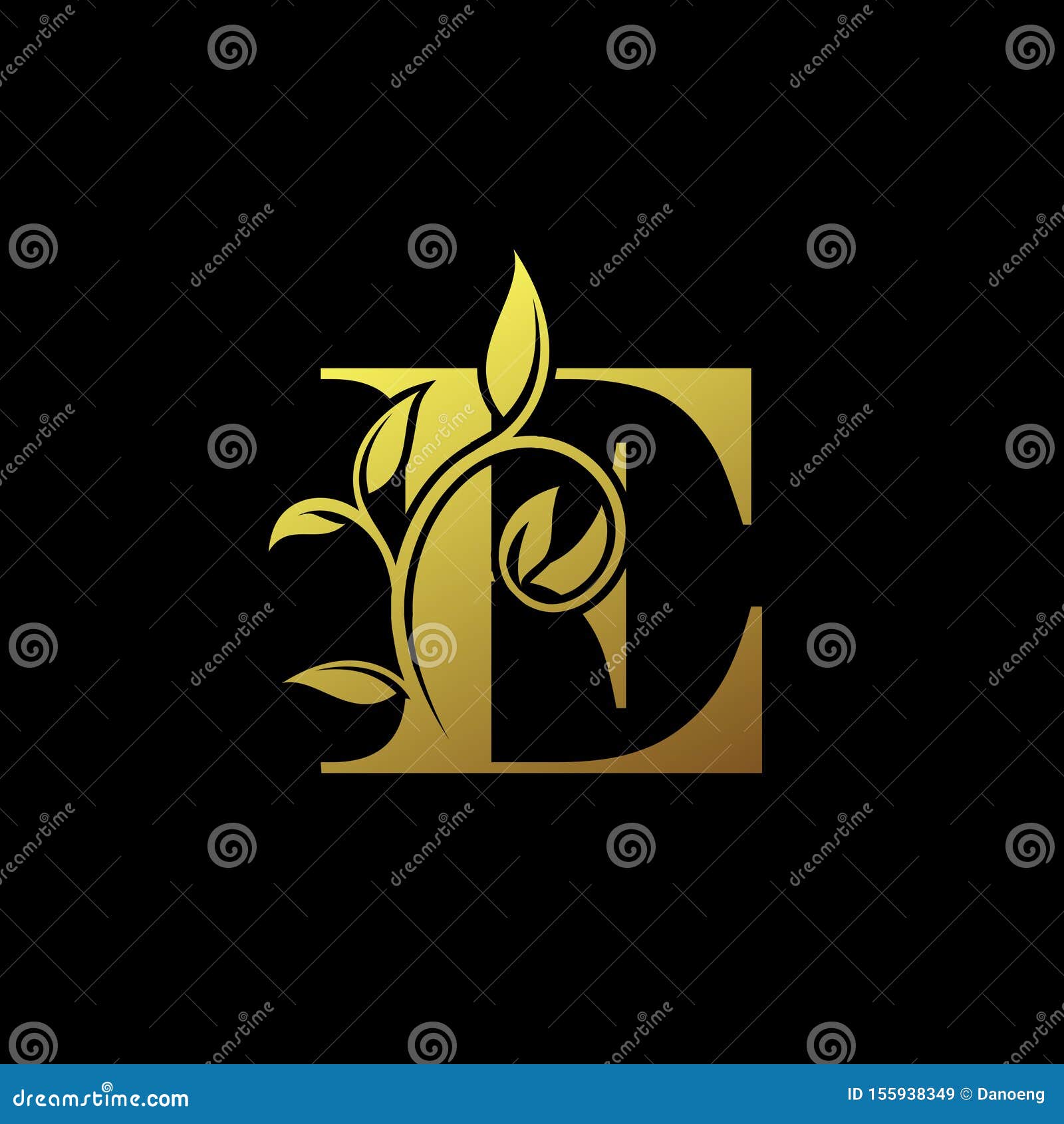 Classy Gold Letter E Logo Icon . Initial Letter E Design Vector Luxury ...