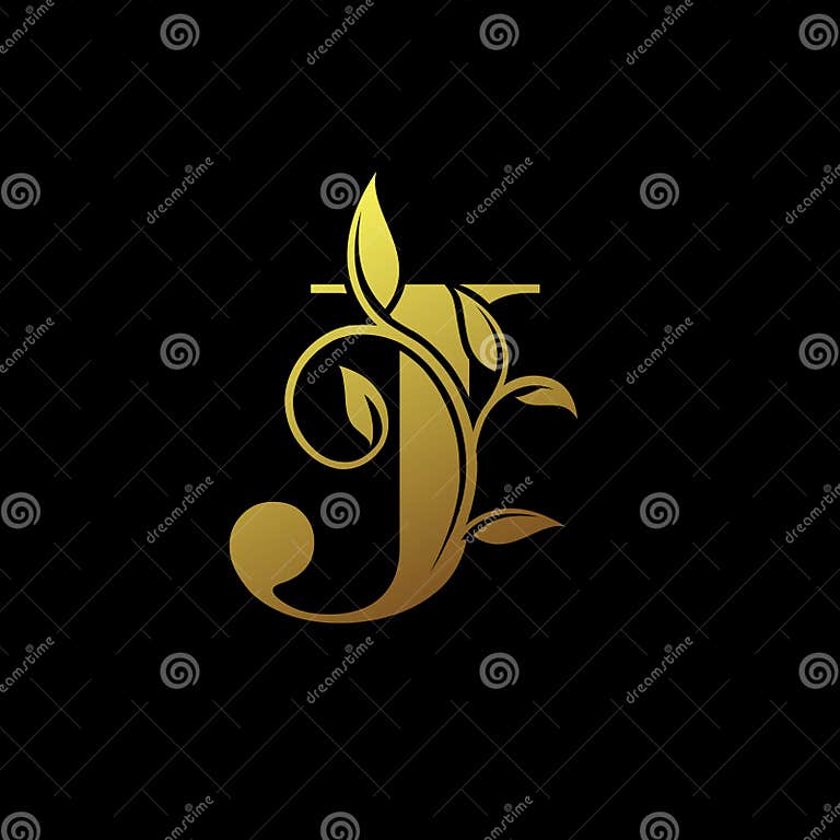 Classy Gold Letter J Logo Icon . Initial Letter J Design Vector Luxury ...