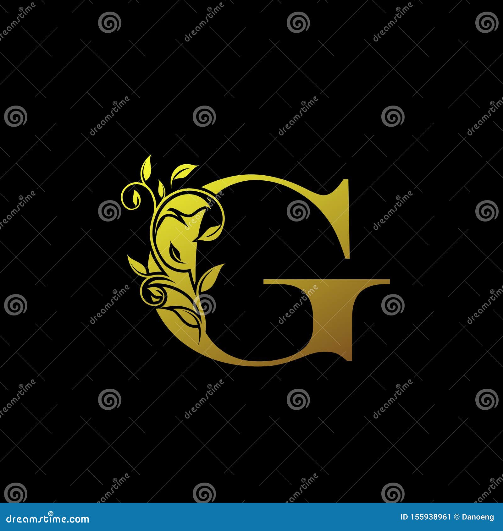Classy Gold Letter G Logo Icon . Initial Letter G Design Vector Luxury ...