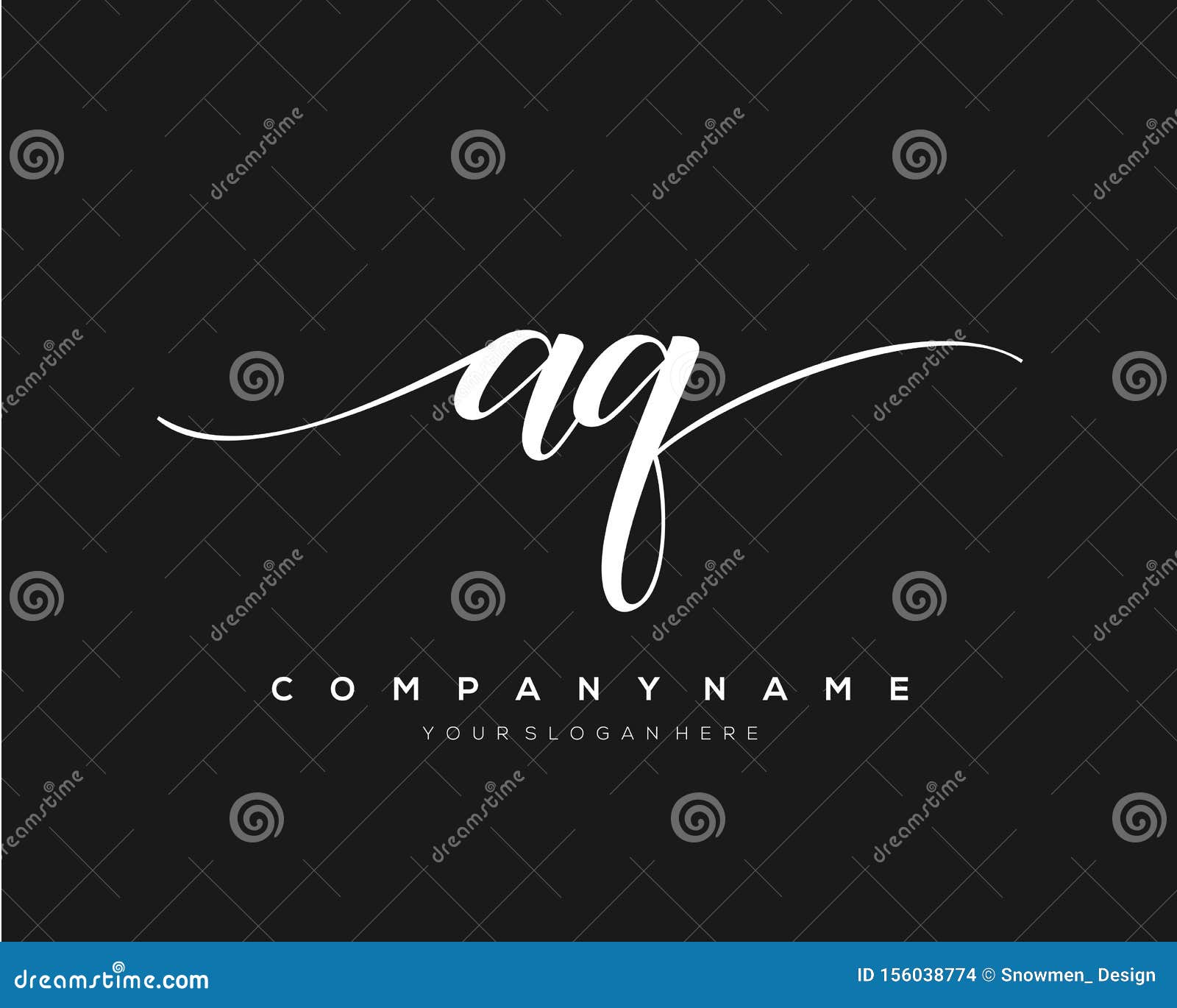AG Initial Handwriting Logo Template Vector. Stock Vector ...