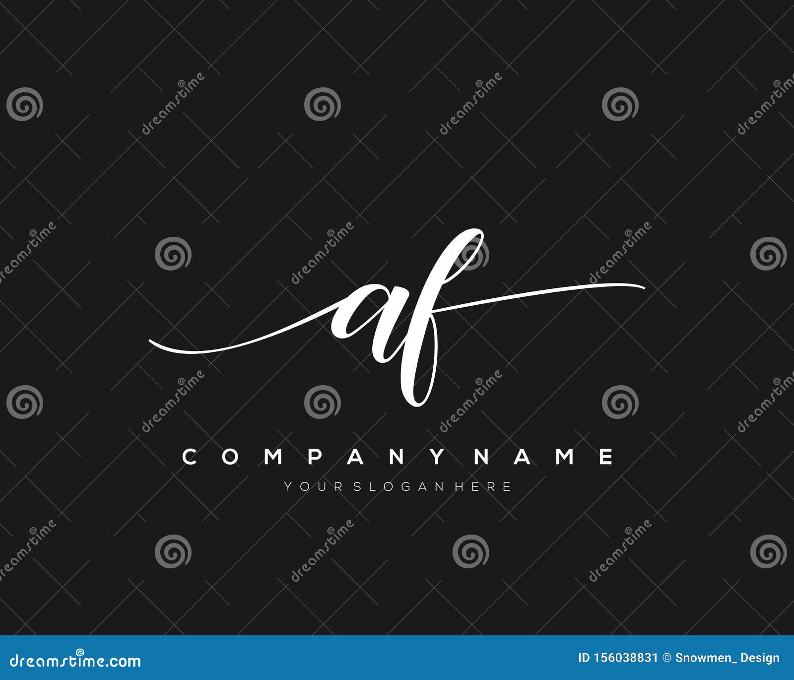 AF Initial Handwriting Logo Template Vector. Stock Vector ...