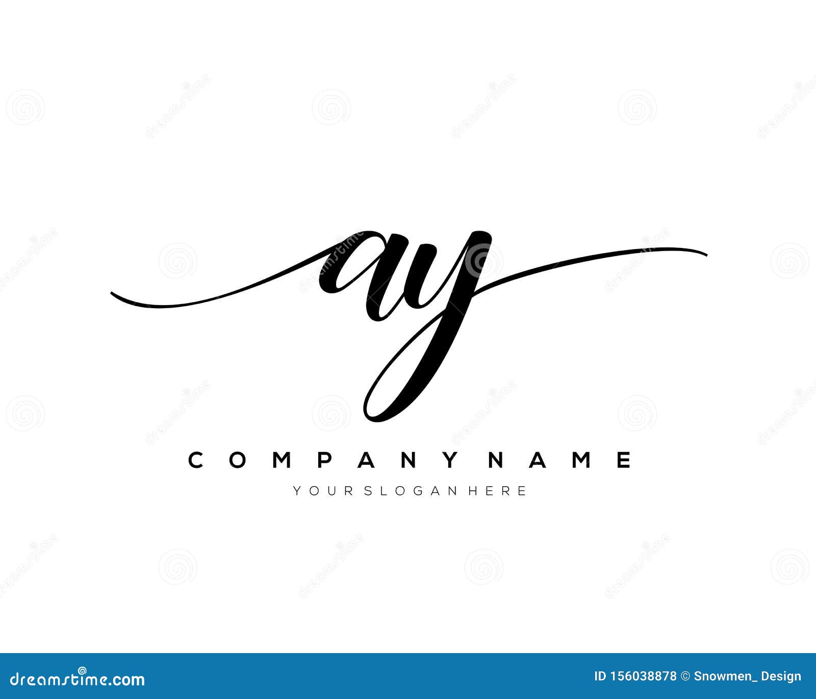 AY Initial Handwriting Logo Template Vector. Stock Vector ...