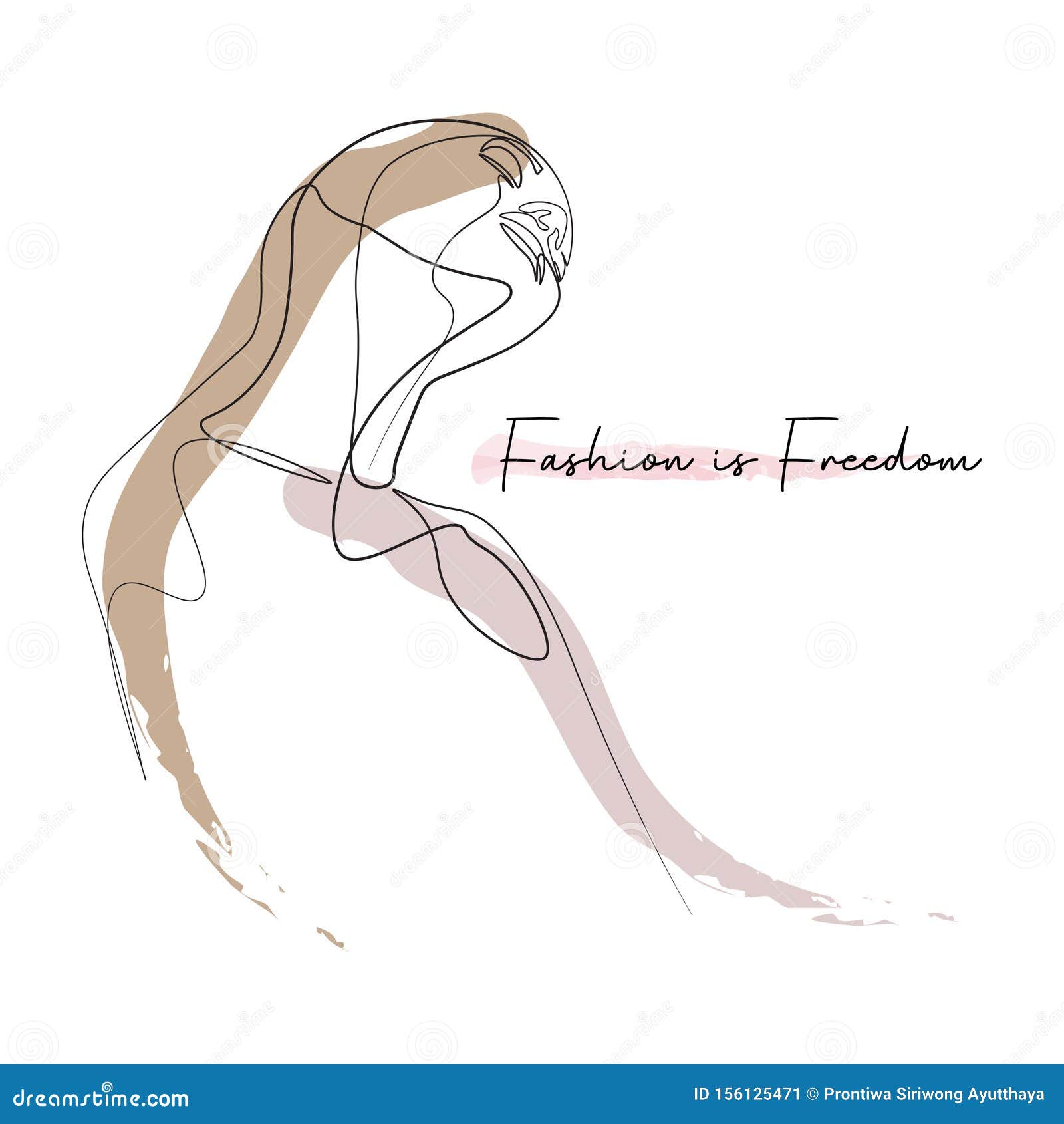 Continuous Line, Drawing of Set Faces and Hairstyle, Fashion Concept ...