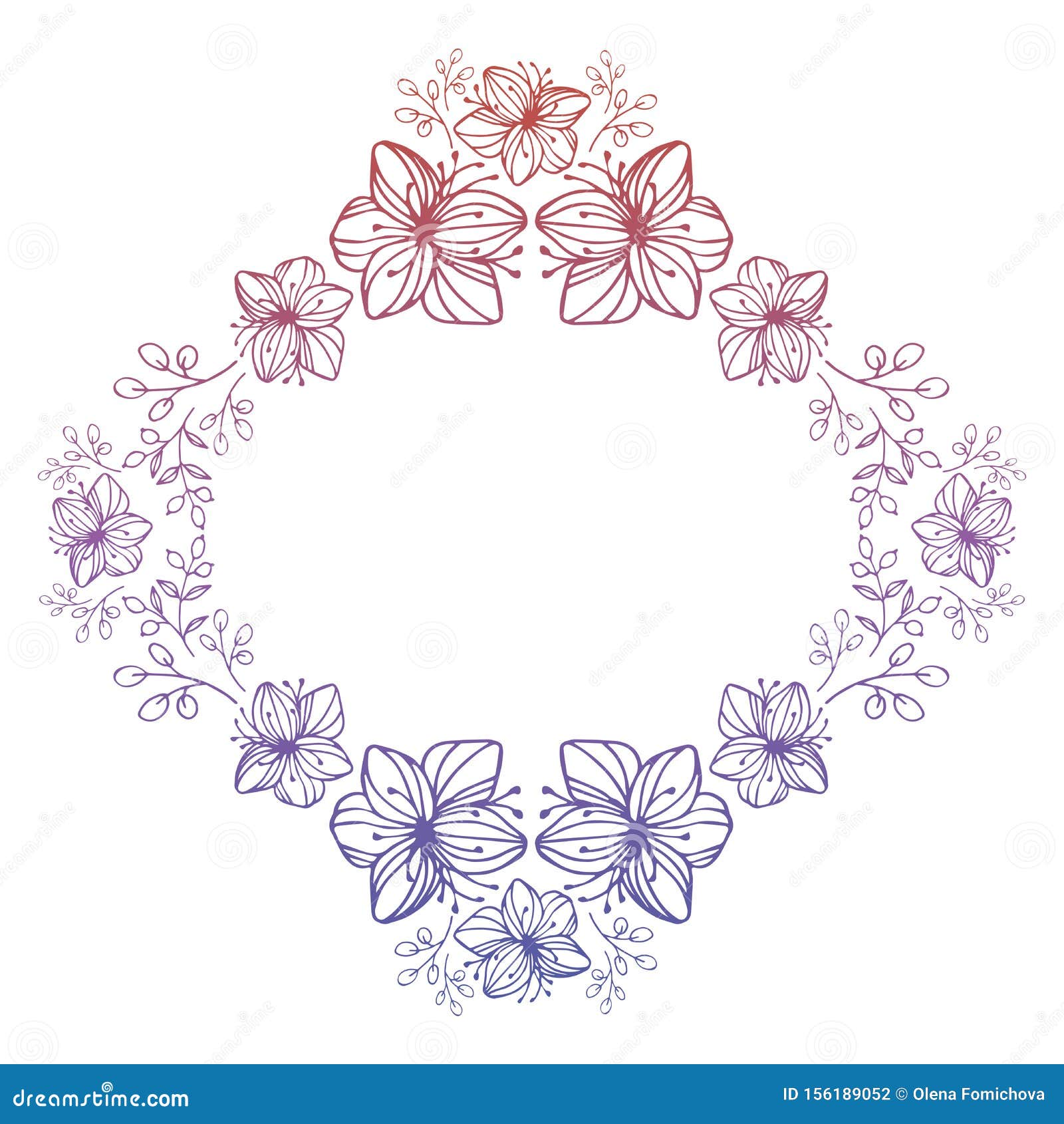 Square Flowers Frames stock vector. Illustration of bloom - 156189052