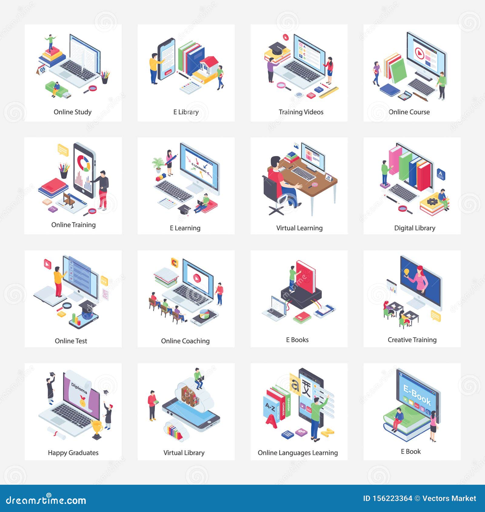 Virtual Education Word Cloud Vector Illustration | CartoonDealer.com ...