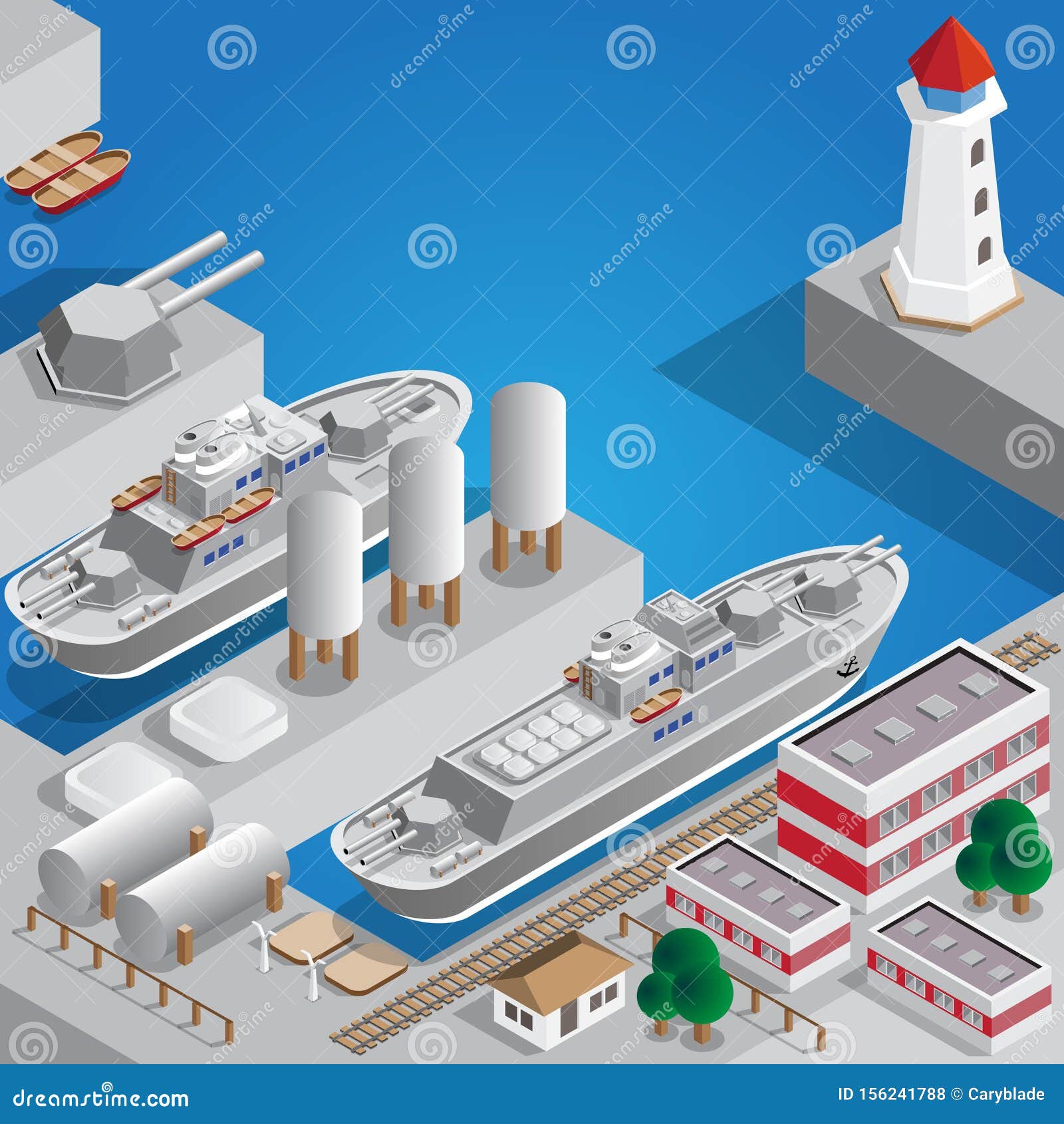 Military seaport. stock vector. Illustration of navigate - 156241788