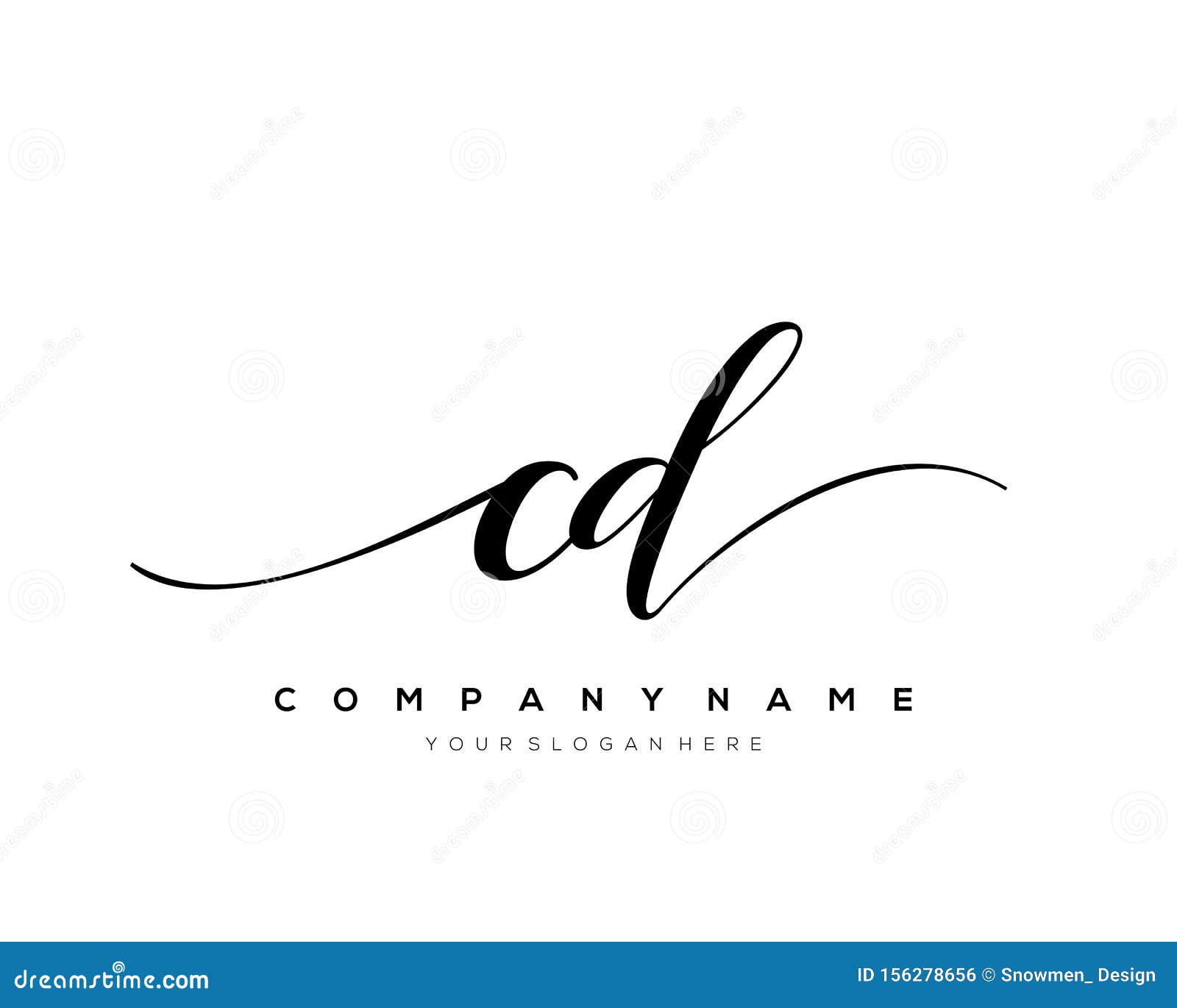 CD Initial Handwriting Logo Template Vector. Stock Vector ...