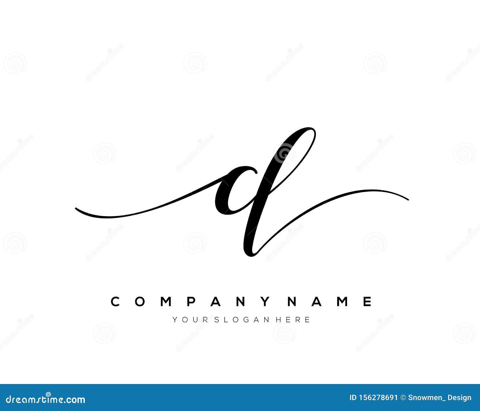 CL Initial Handwriting Logo Template Vector. Stock Vector ...