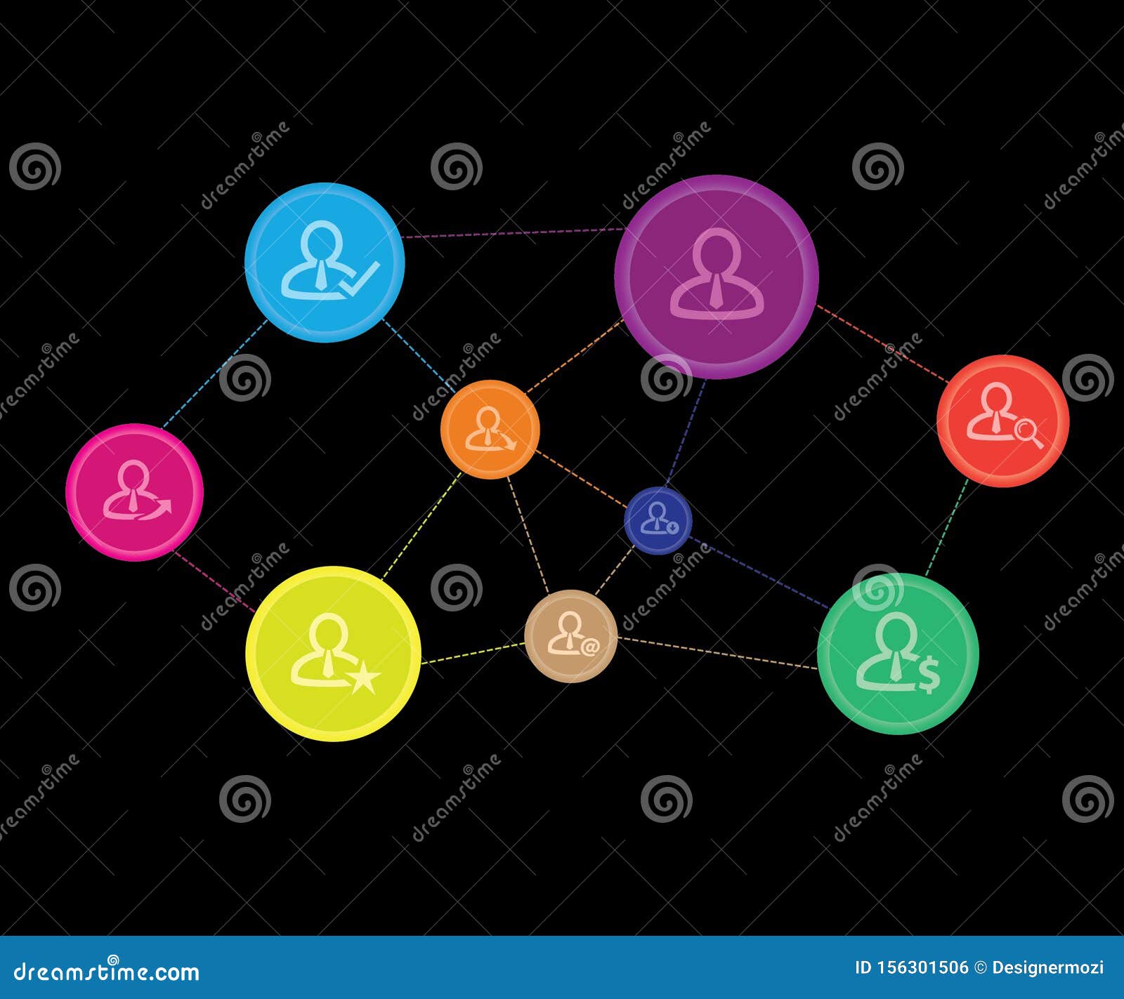Social Connectivity User Icons - Vector File Stock Illustration ...
