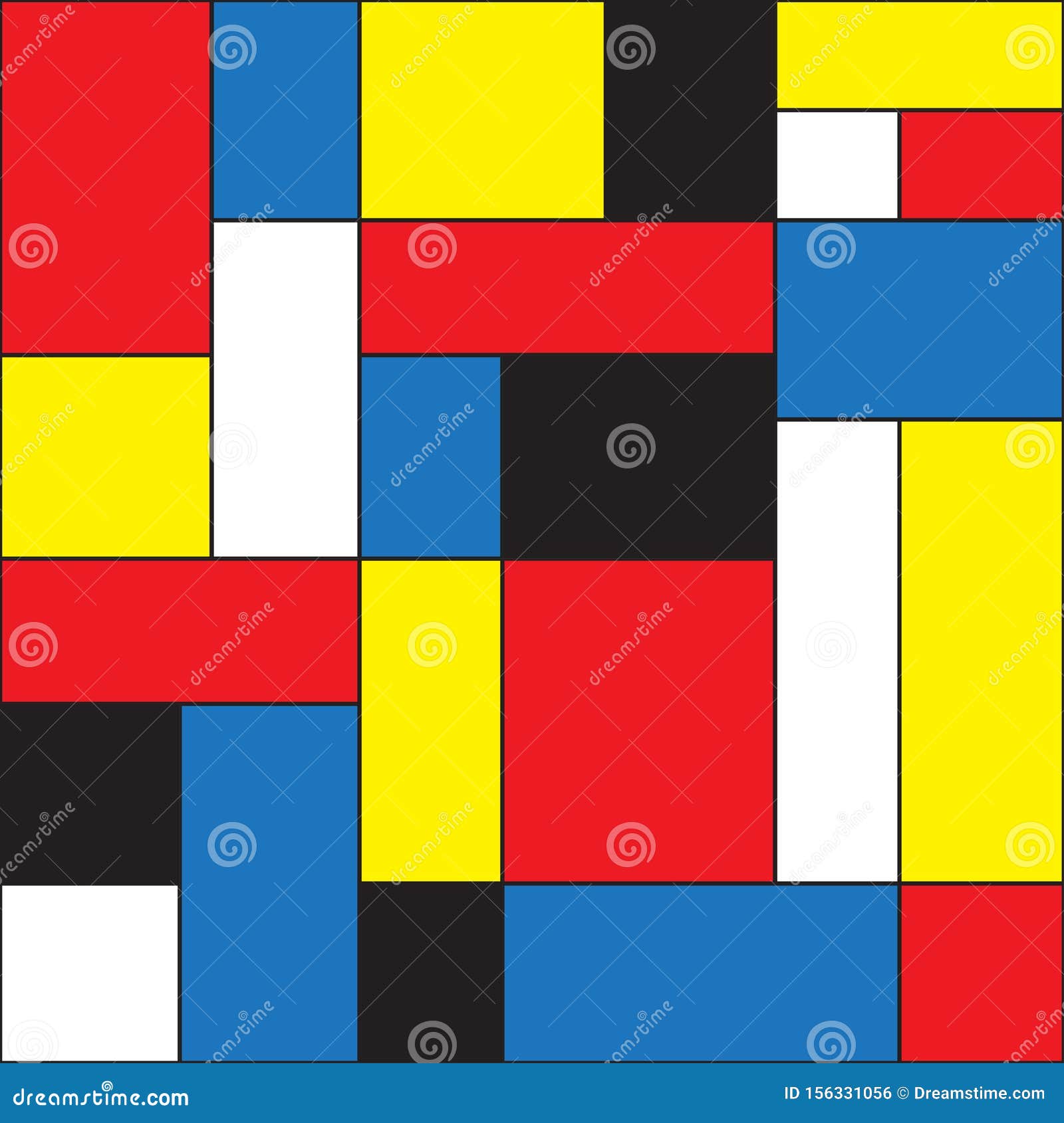 Mondrian Background Vector Illustration | CartoonDealer.com #156639966