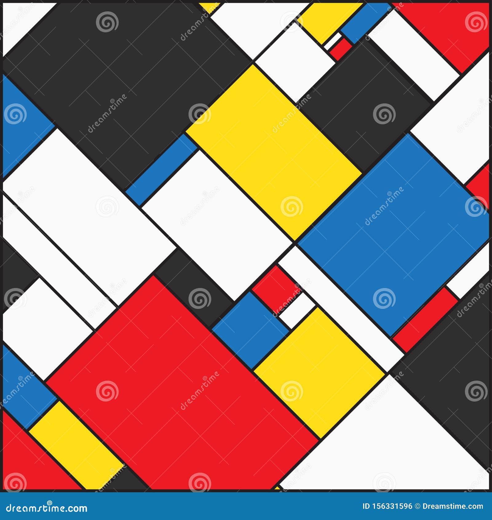 Mondrian Background Vector Illustration | CartoonDealer.com #157058058