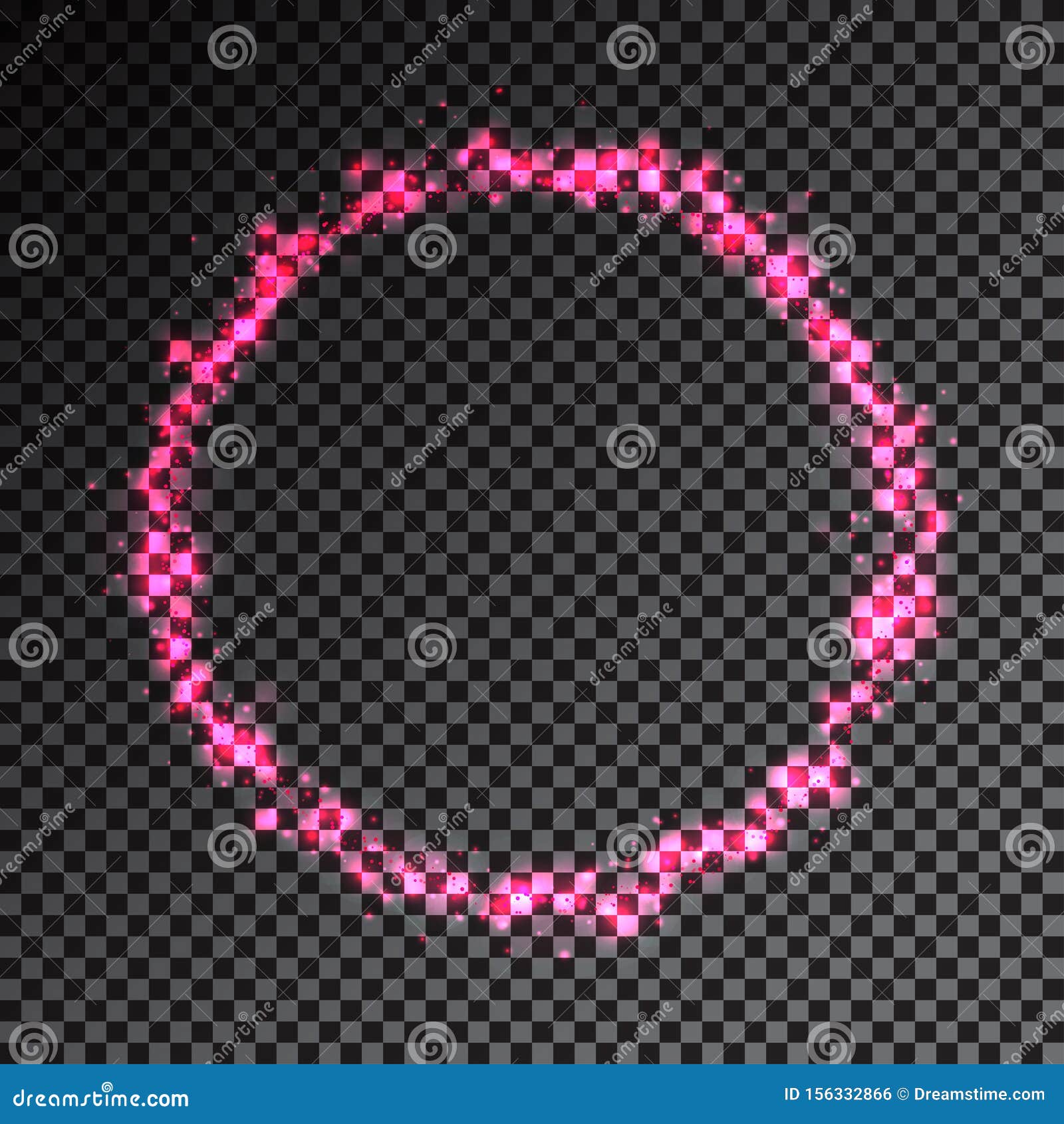 Magic pink circle stock vector. Illustration of light - 156332866