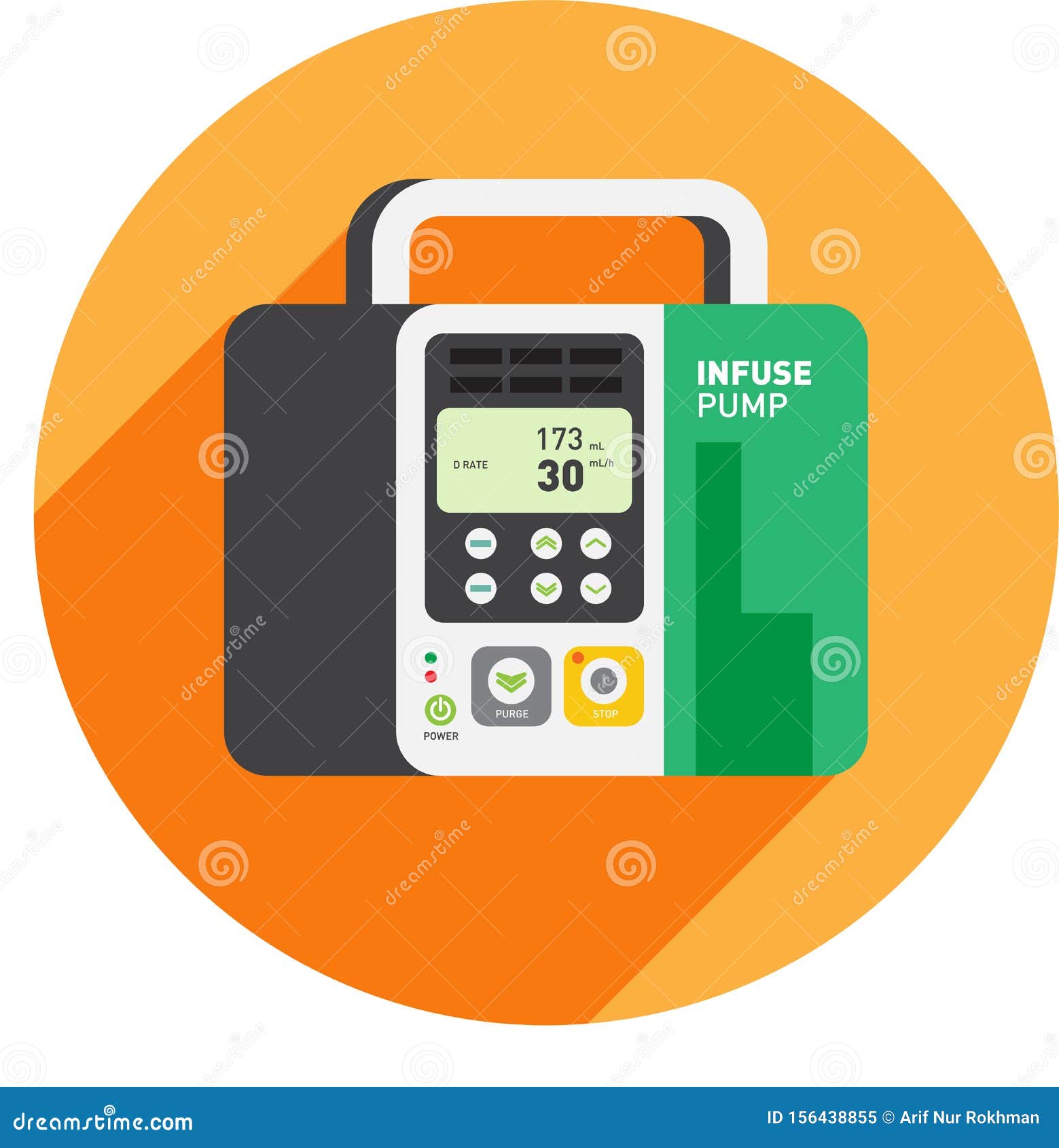 Infuse Pump Medical Equipment Stock Vector - Illustration of drip ...