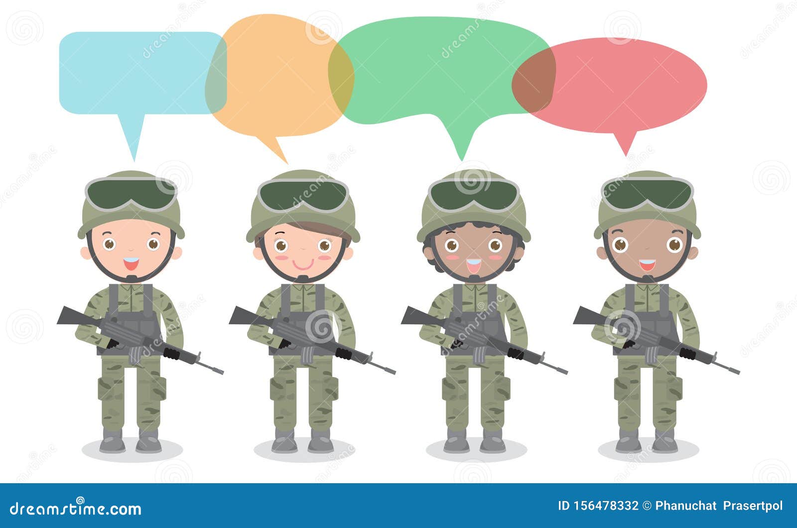 Child Soldiers Vector Illustration | CartoonDealer.com #32674180