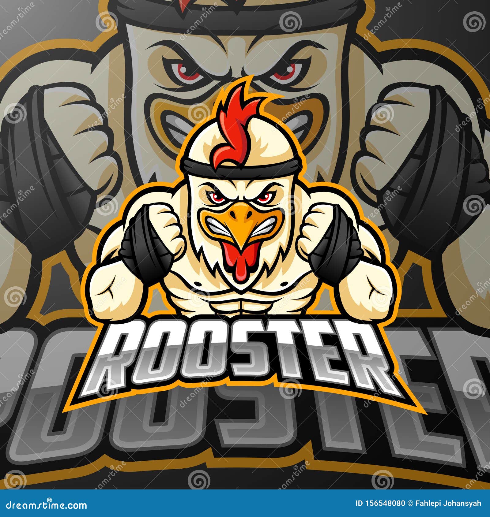 Angry Rooster Mascot Logo Design Stock Vector - Illustration of esport ...
