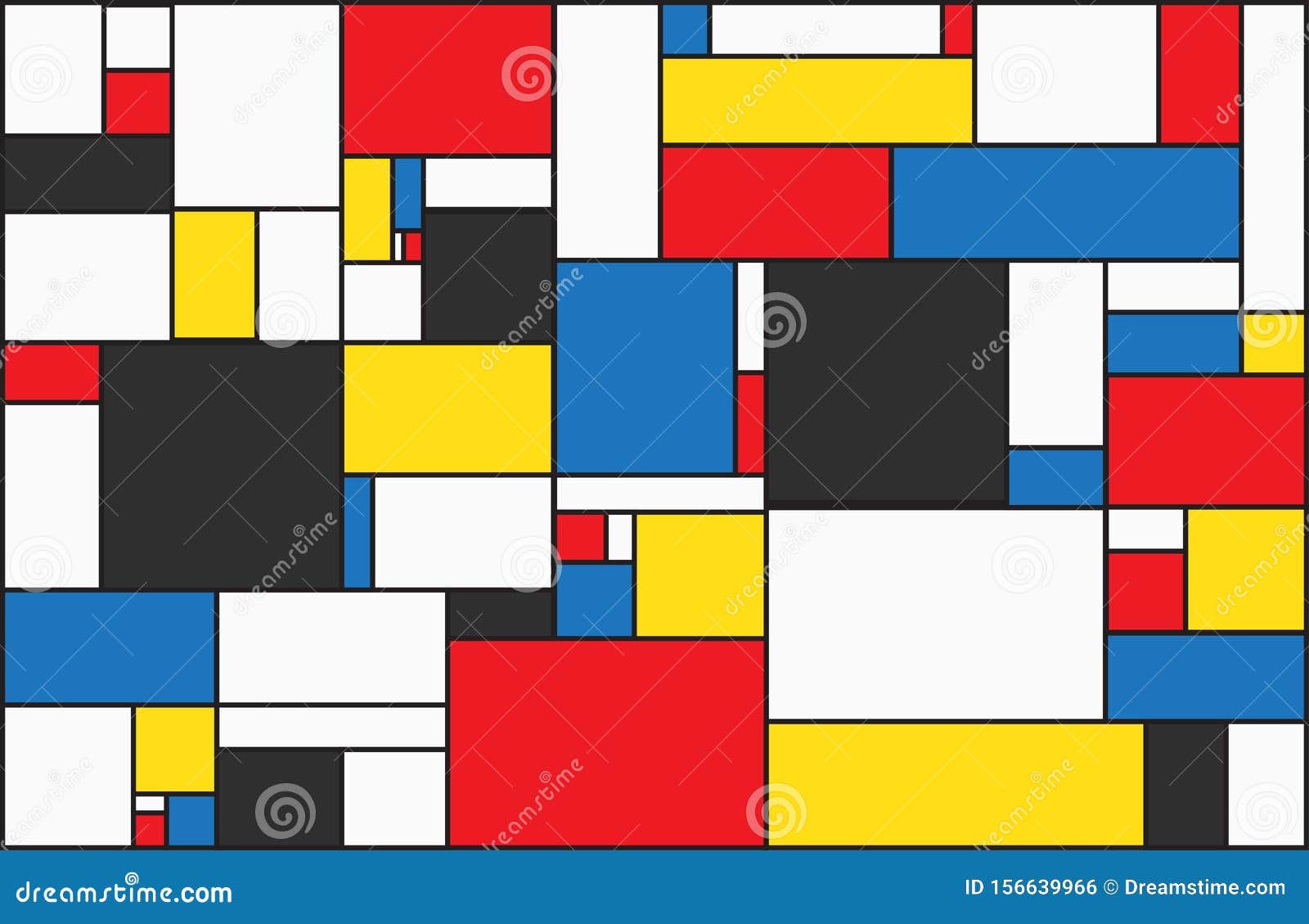 Mondrian Background Vector Illustration | CartoonDealer.com #156639966