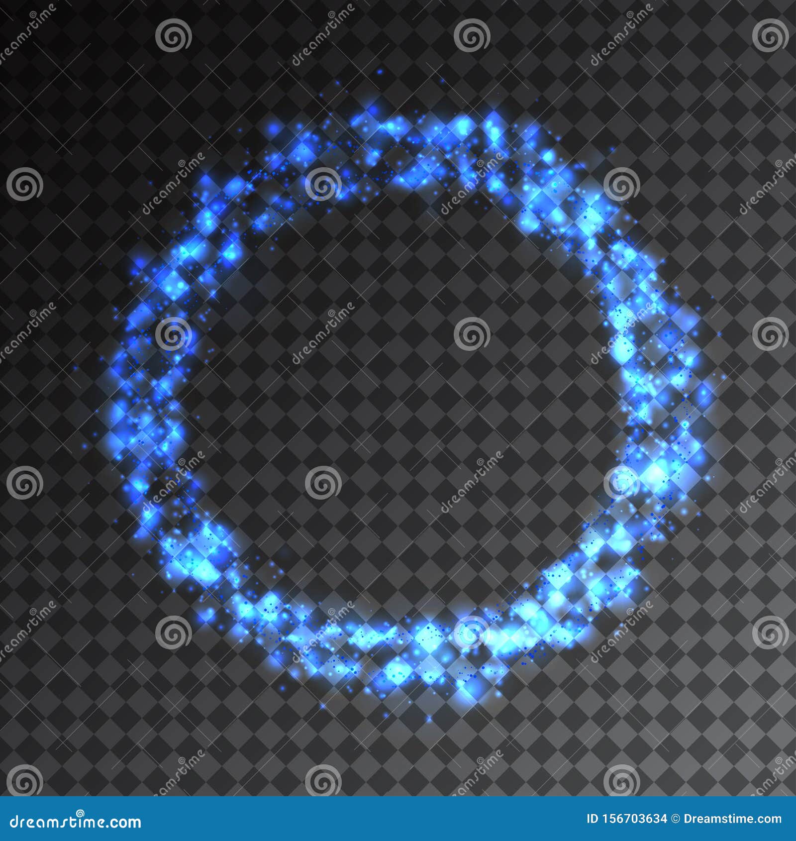 Shining blue magic circle stock vector. Illustration of round - 156703634