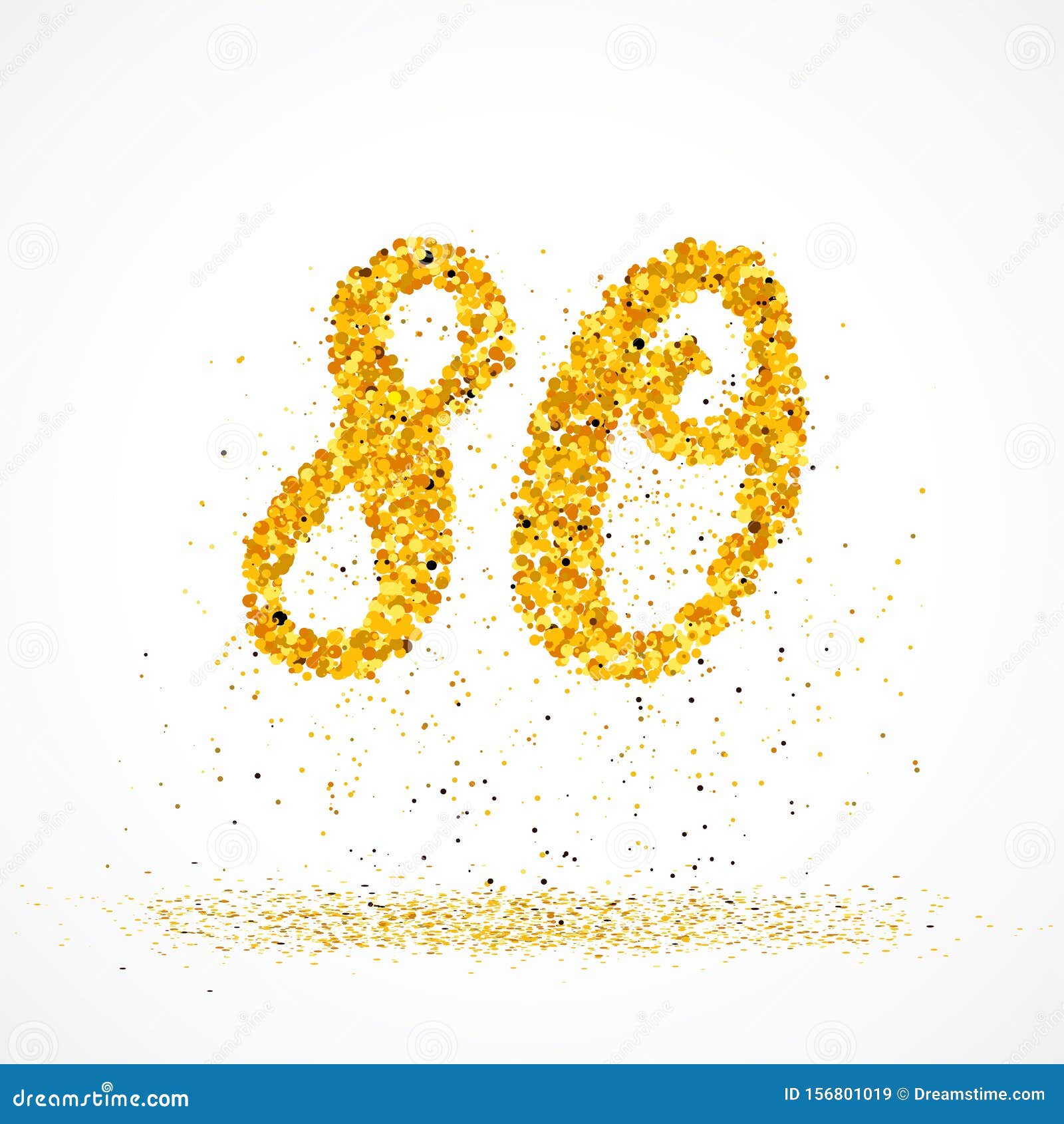 80 Made with Little Glitter Gold Circles Stock Vector - Illustration of ...