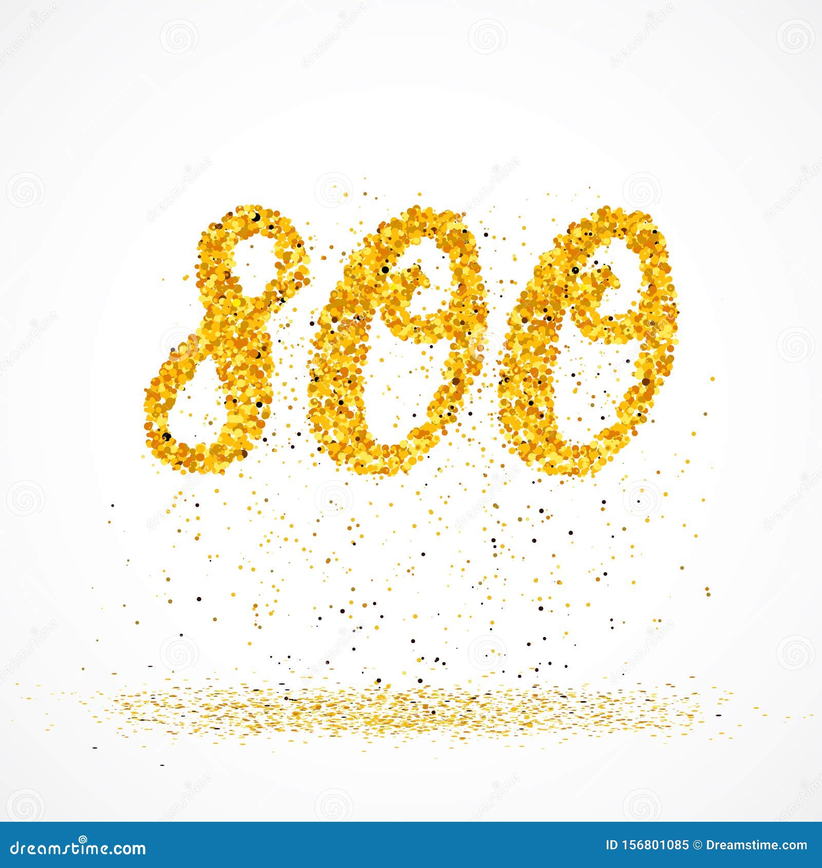 800 Made with Little Glitter Gold Circles Stock Vector - Illustration ...