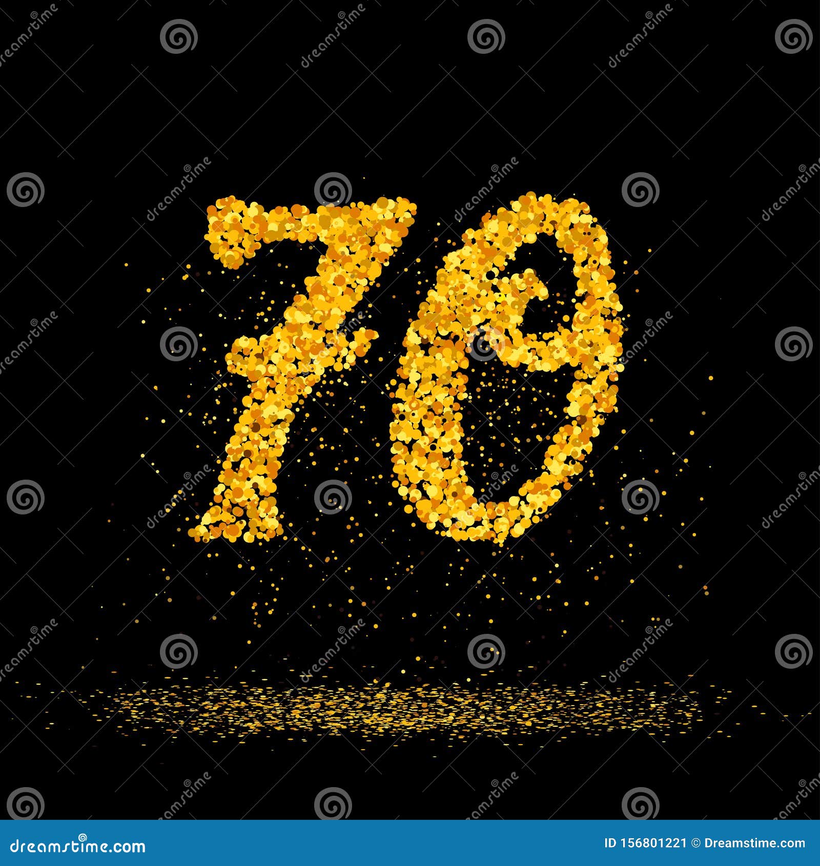 70 Made with Little Glitter Gold Circles Stock Vector - Illustration of ...