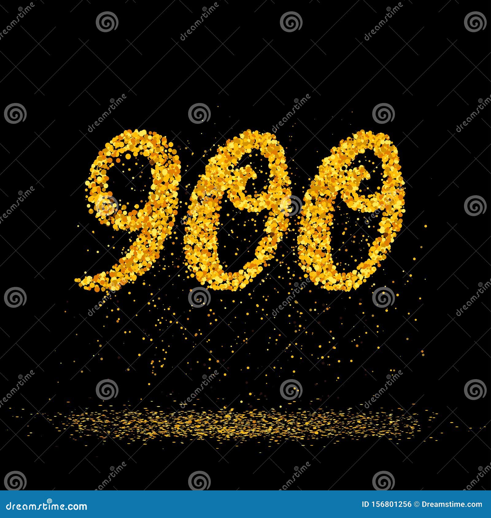 900 Made with Little Glitter Gold Circles Stock Vector - Illustration ...