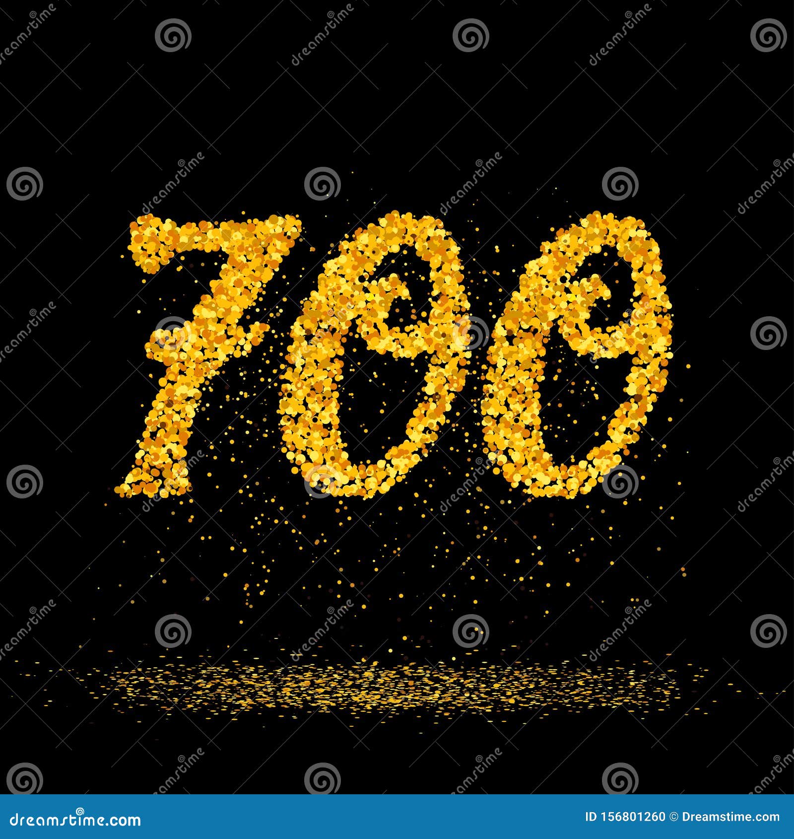 700 Made with Little Glitter Gold Circles Stock Vector - Illustration ...