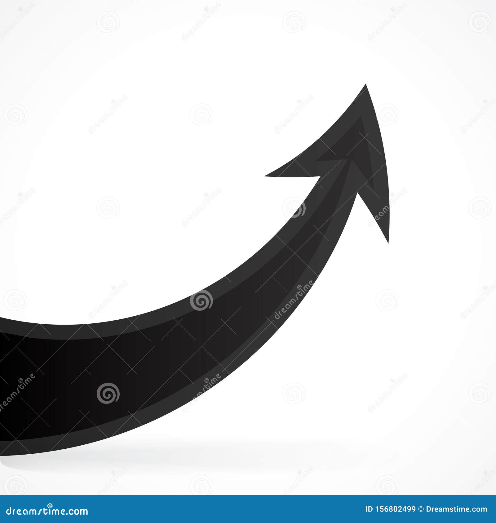 Isolated upward arrow stock vector. Illustration of isolated - 156802499