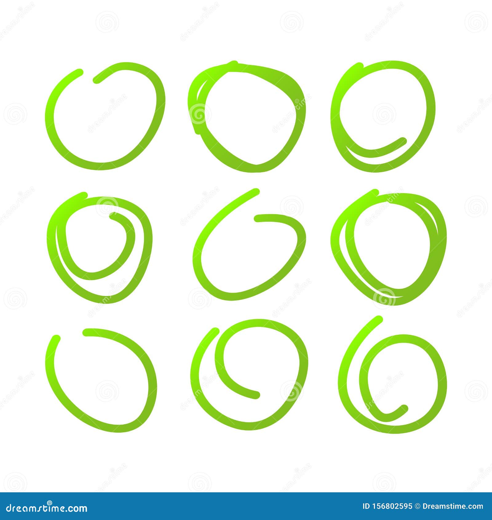 Set of hand drawn circles stock vector. Illustration of abstract ...