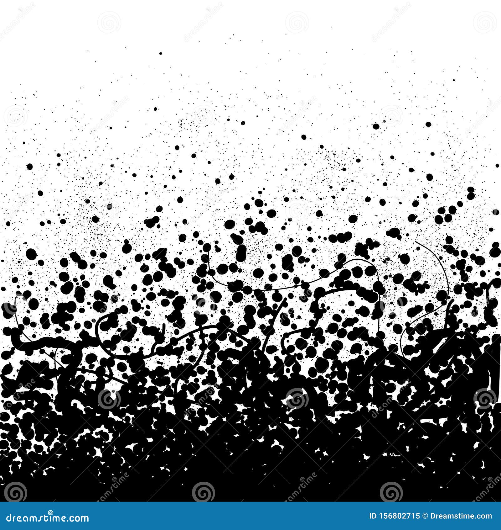 Black splattered paint stock vector. Illustration of rough - 156802715